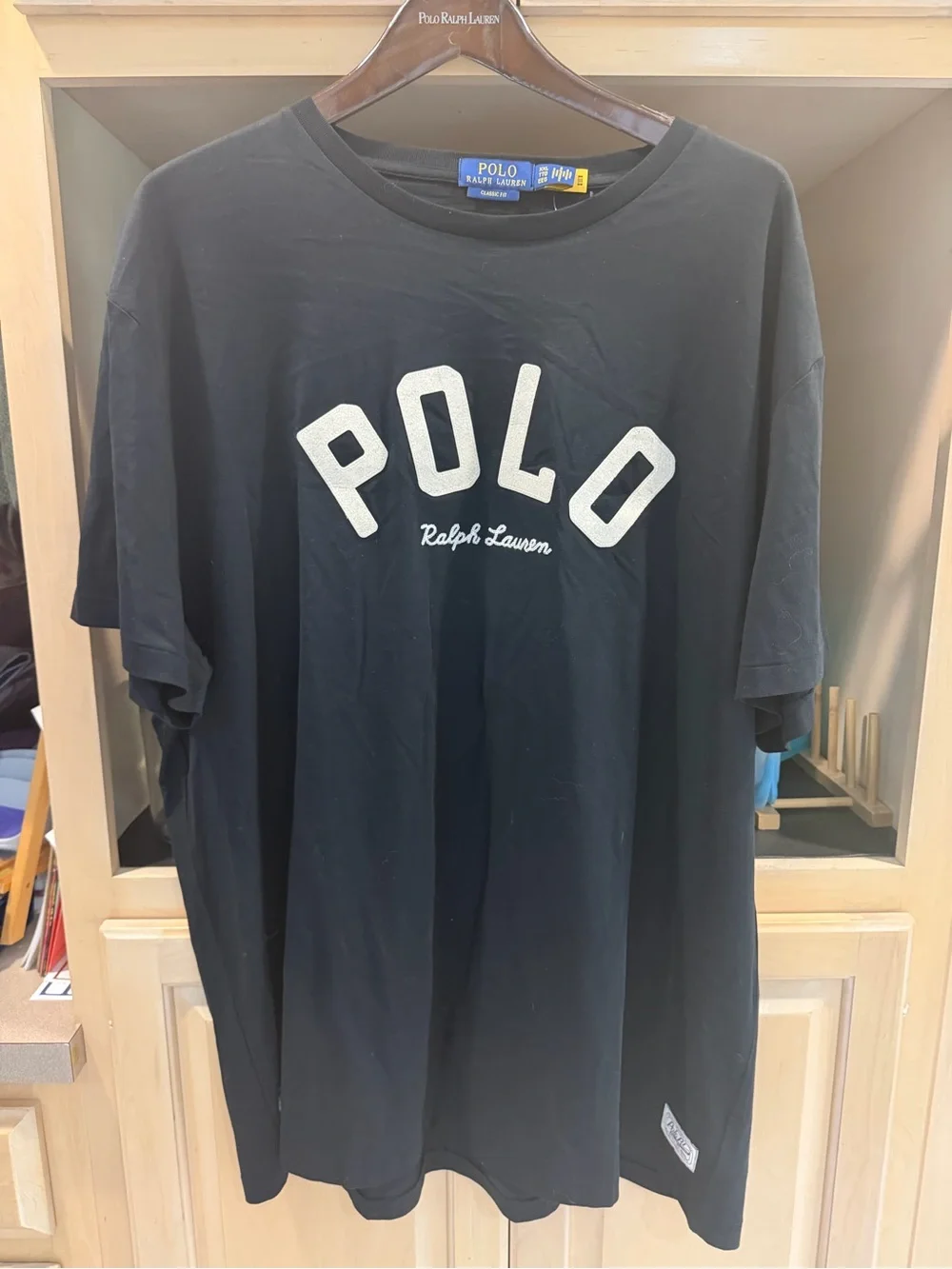 Polo Ralph Lauren | Shirts | Polo By Ralph Lauren Black Tee With Cream ...